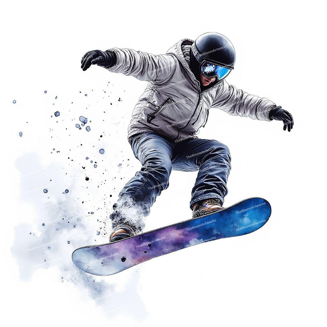 12 Snowboarding Clipart, Sport Clipart, Winter Sport Clipart ...