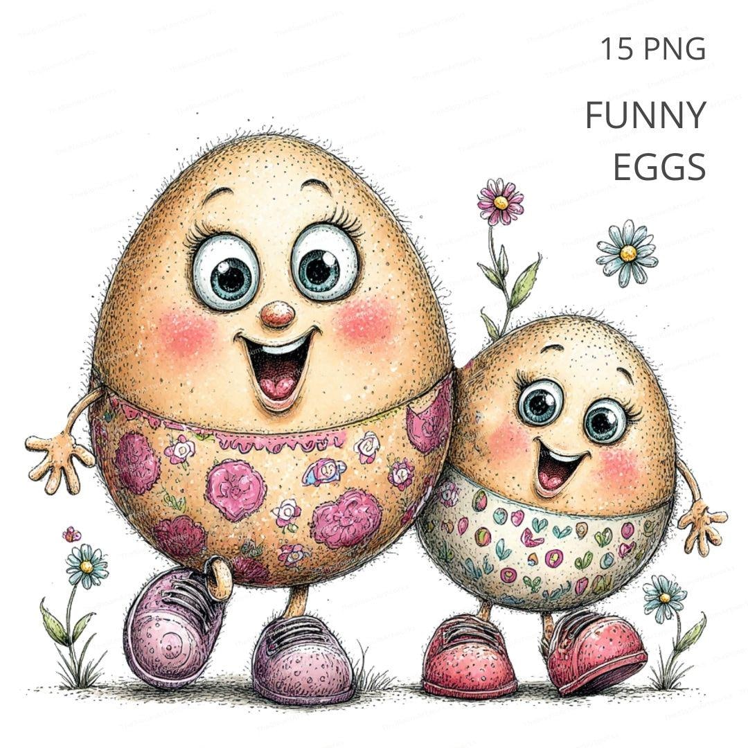 15 PNG Cute Easter Egg Clipart, Whimsical Easter Egg, Spring Holiday ...