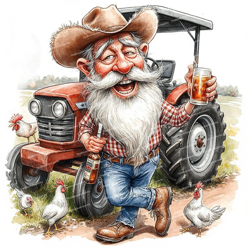 14 Funny Farm Grandpa Clipart, Funny Old Cowboy, Cowboy With Whiskey ...