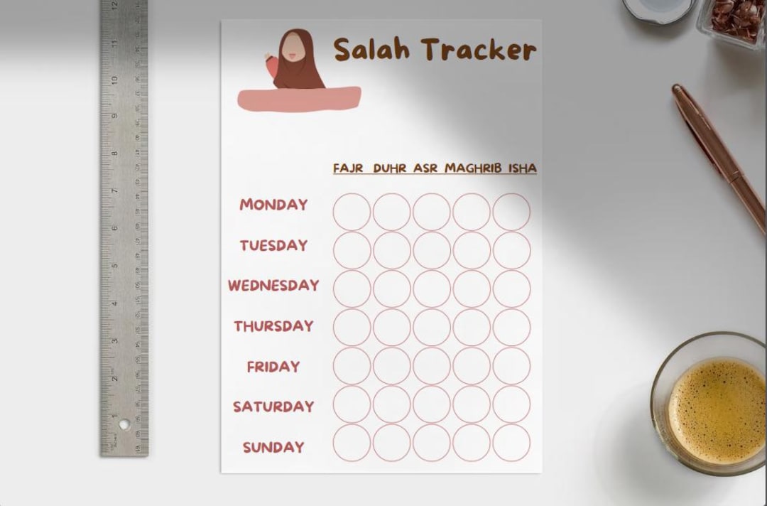Salah & Surah Tracker for Kids | PDF Download in A4 Easy to Go - Etsy