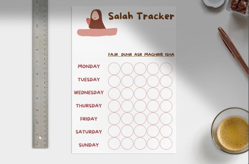 Salah & Surah Tracker for Kids | PDF Download in A4 Easy to Go - Etsy