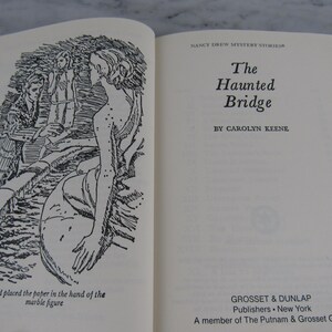 Vintage 2002 Nancy Drew "the Haunted Bridge" #15 Hardcover Book Printed ...