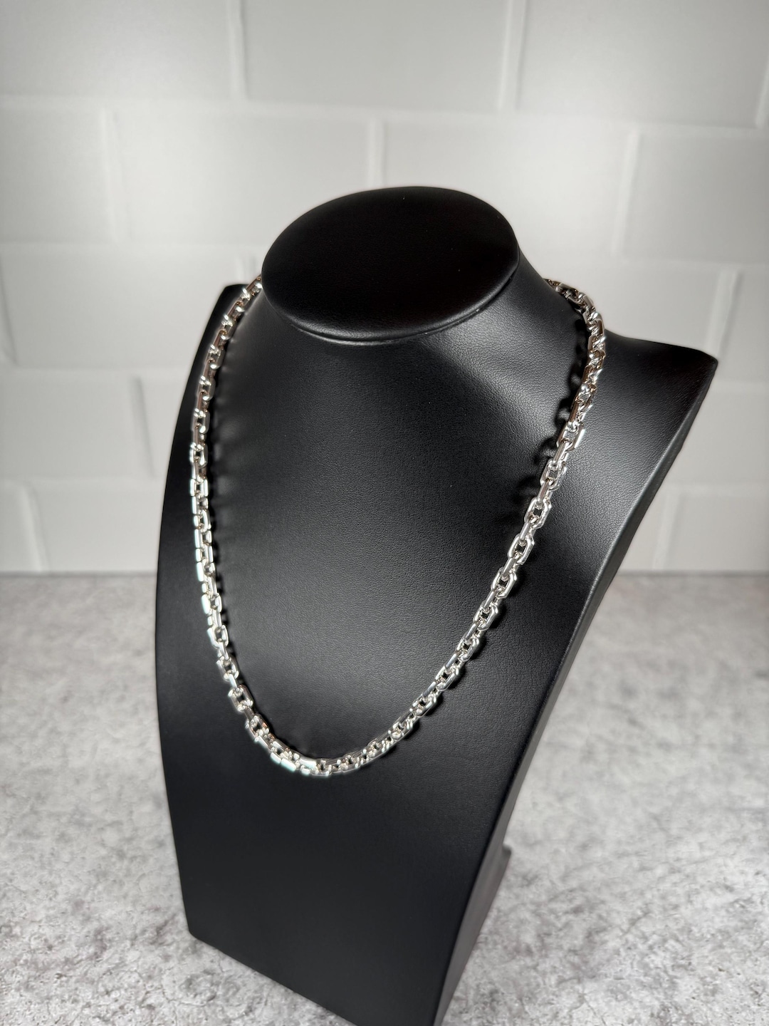 Solid Argentium Silver Cable Chain Necklace Bracelet - Etsy