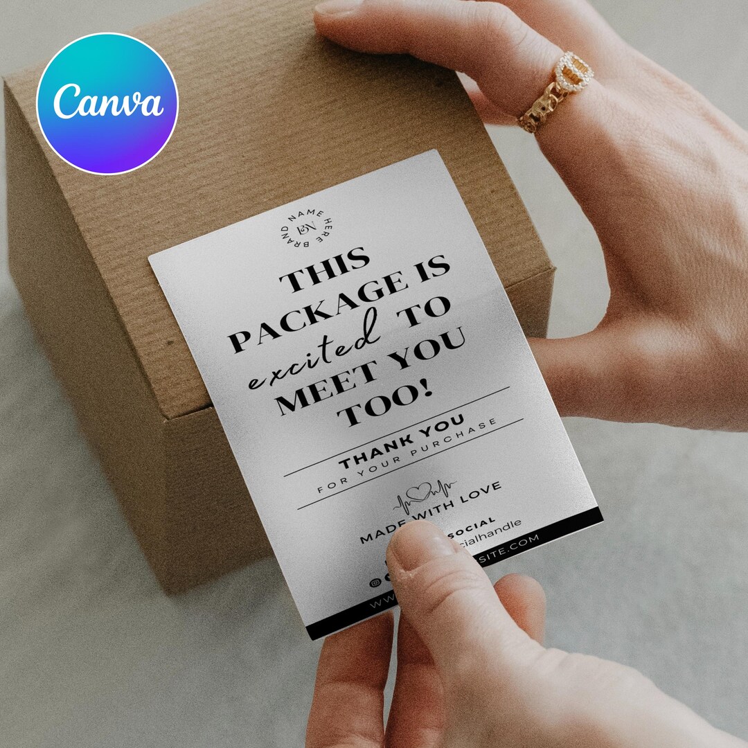 Custom Box Seal Sticker: Small Business Packaging Labels (canva ...