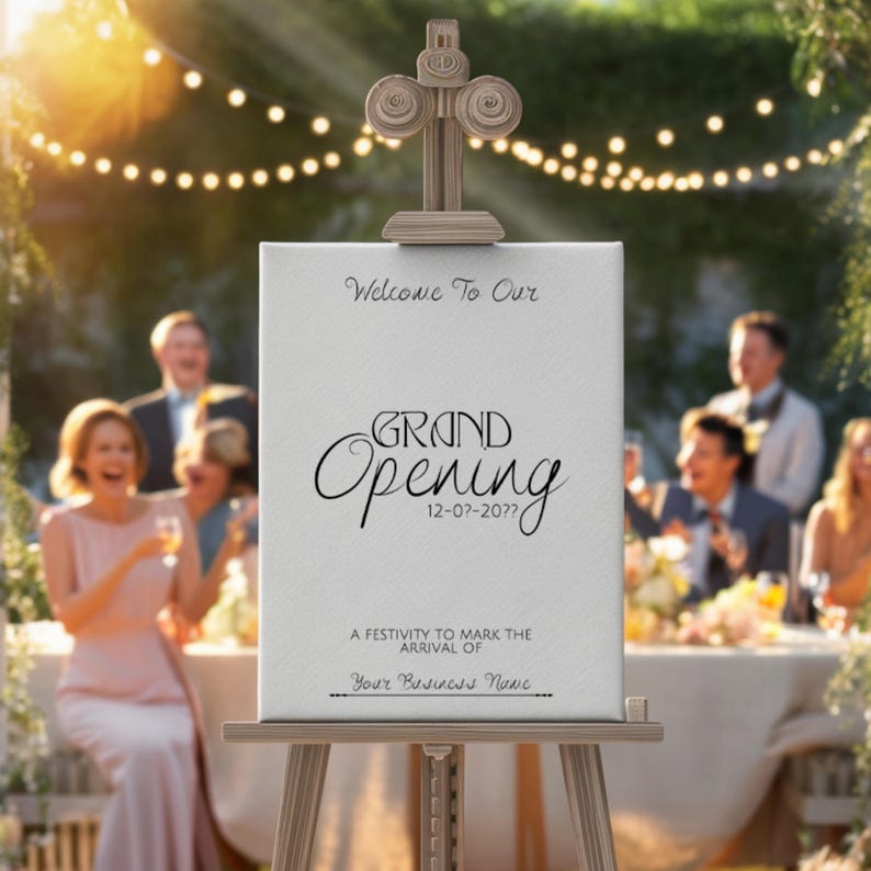 Grand Opening Welcome Sign, Grand Opening Party Sign, Opening Soon Sign ...