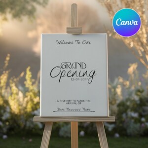 Grand Opening Welcome Sign, Grand Opening Party Sign, Opening Soon Sign ...