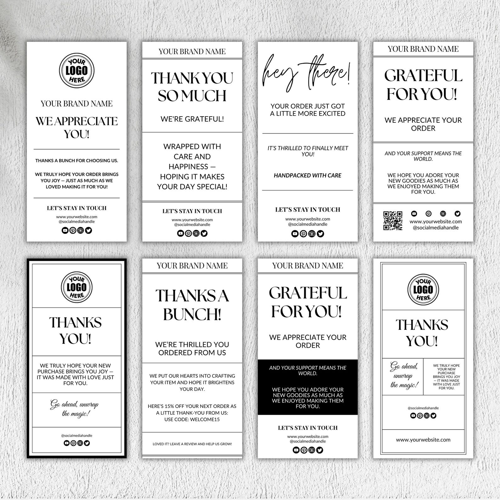 Editable Box Label Bundle, Modern Box Stickers for Small Business ...