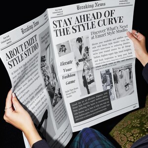 Canva Business Newspaper Template, Large Newspaper Announcement, New ...