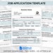 Job Application Template, HR Templates, New Employee Form, Employee ...