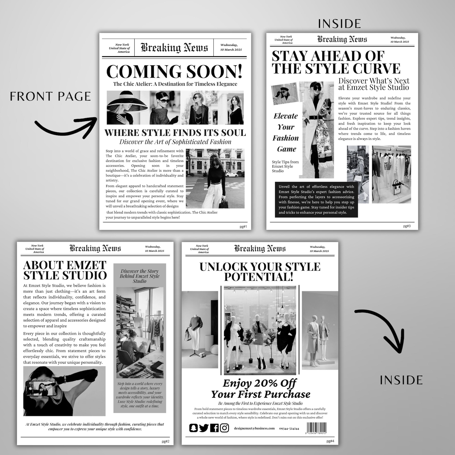 Canva Business Newspaper Template, Large Newspaper Announcement, New ...