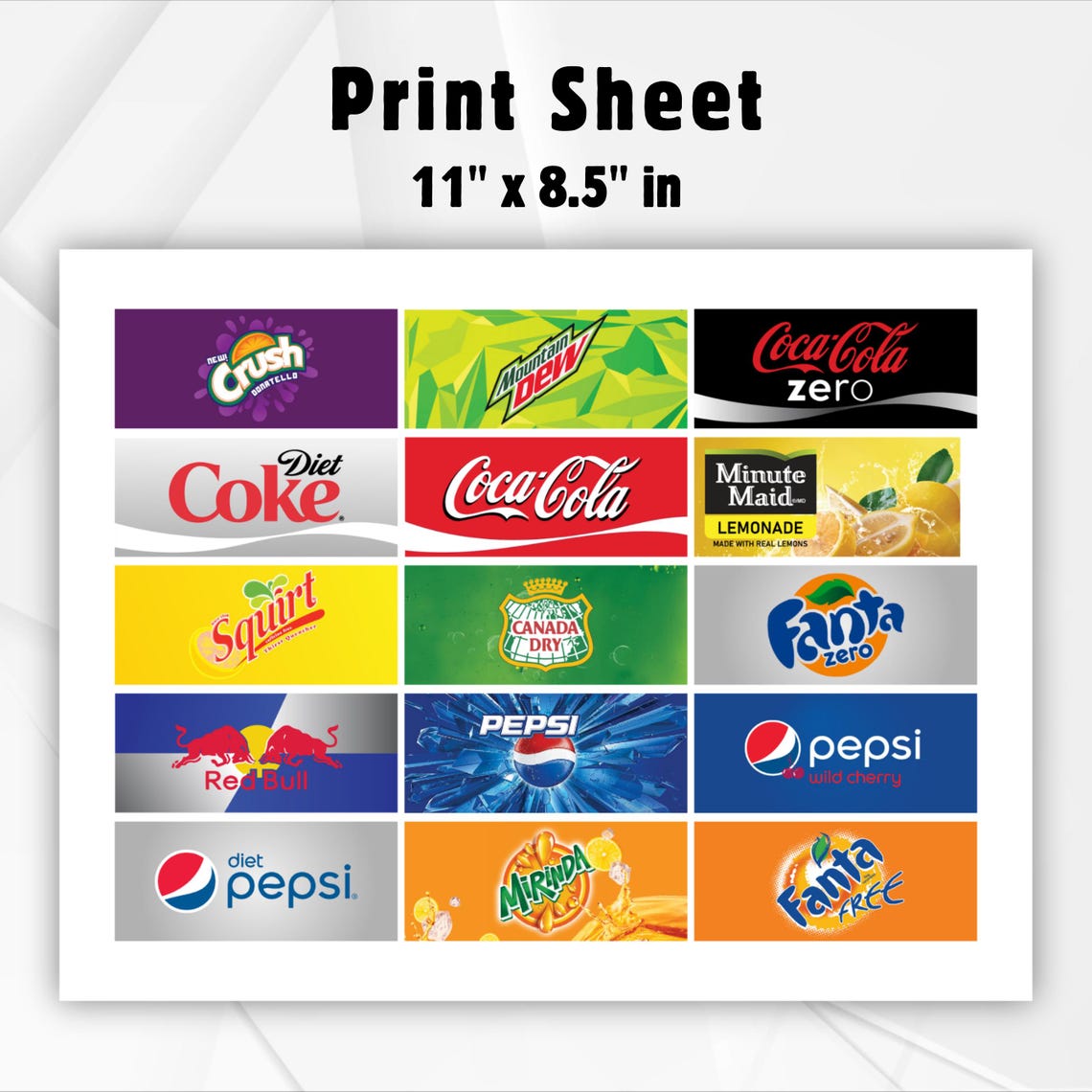 40 Vending Machine Label, High Quality Labels, Soda Pop Labels, Soft ...