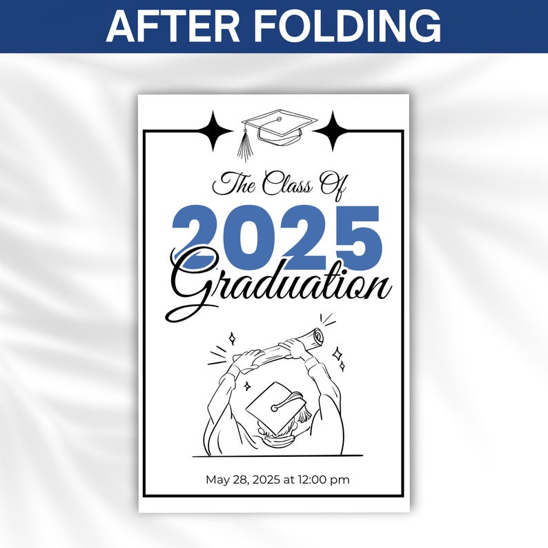 2025 Graduation Program Template, Editable 2025 Ceremony Card, Class of ...