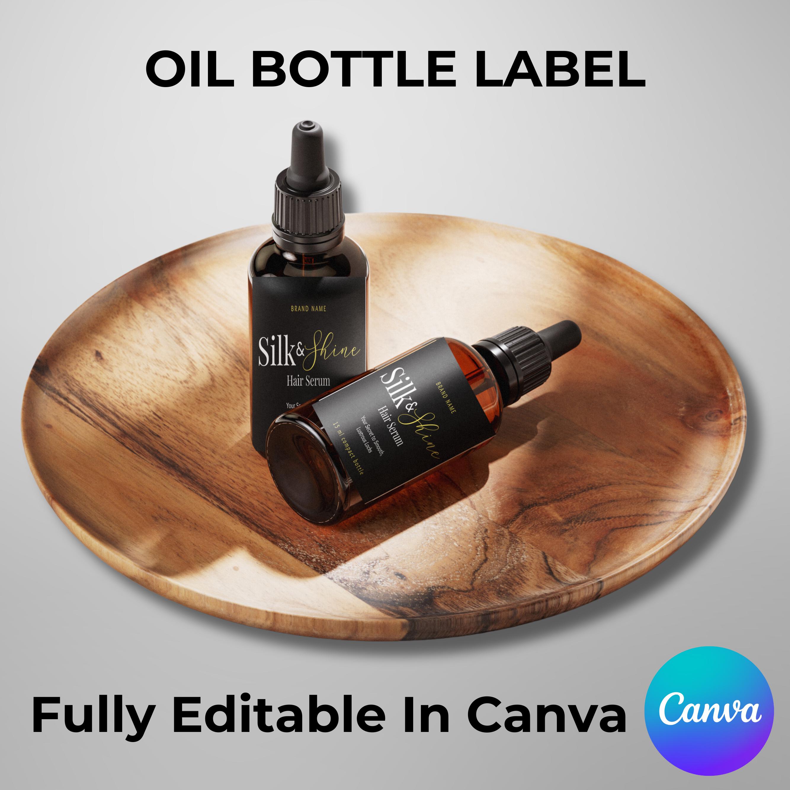 Essential Oil Bottle Label Template, Product Label, Custom Label ...
