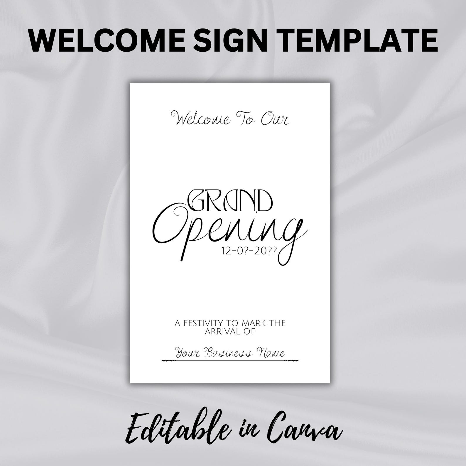 Grand Opening Welcome Sign, Grand Opening Party Sign, Opening Soon Sign ...
