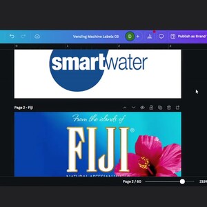 60 Vending Machine Label, High Quality Labels, Sparkling Water and Soda ...