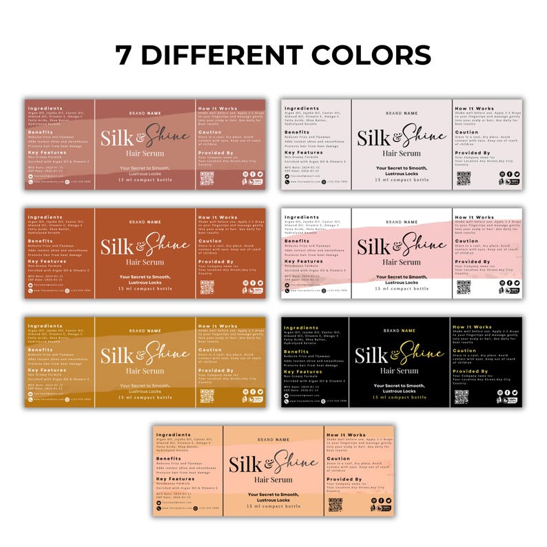 Essential Oil Bottle Label Template, Product Label, Custom Label ...
