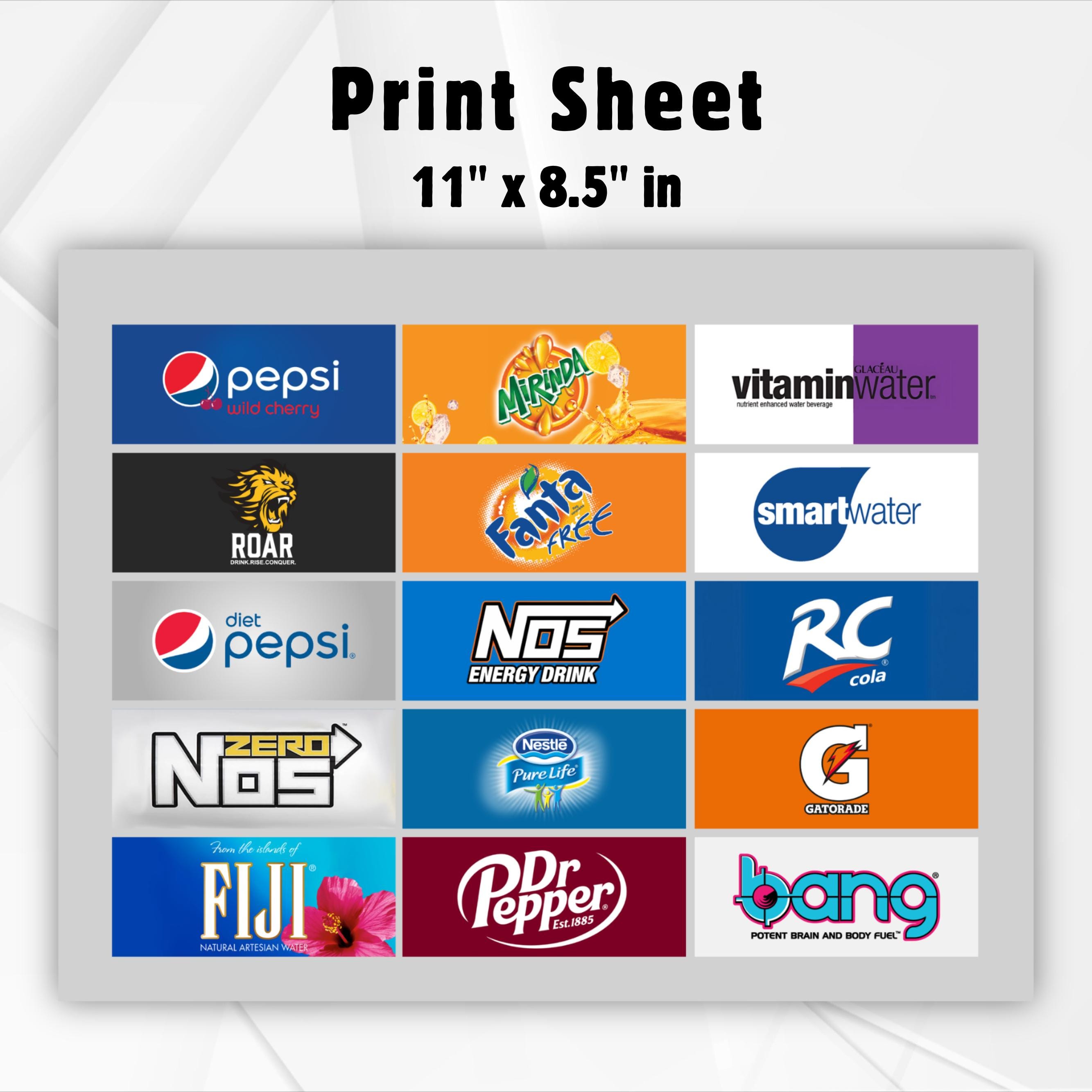 60 Vending Machine Label, High Quality Labels, Sparkling Water and Soda ...