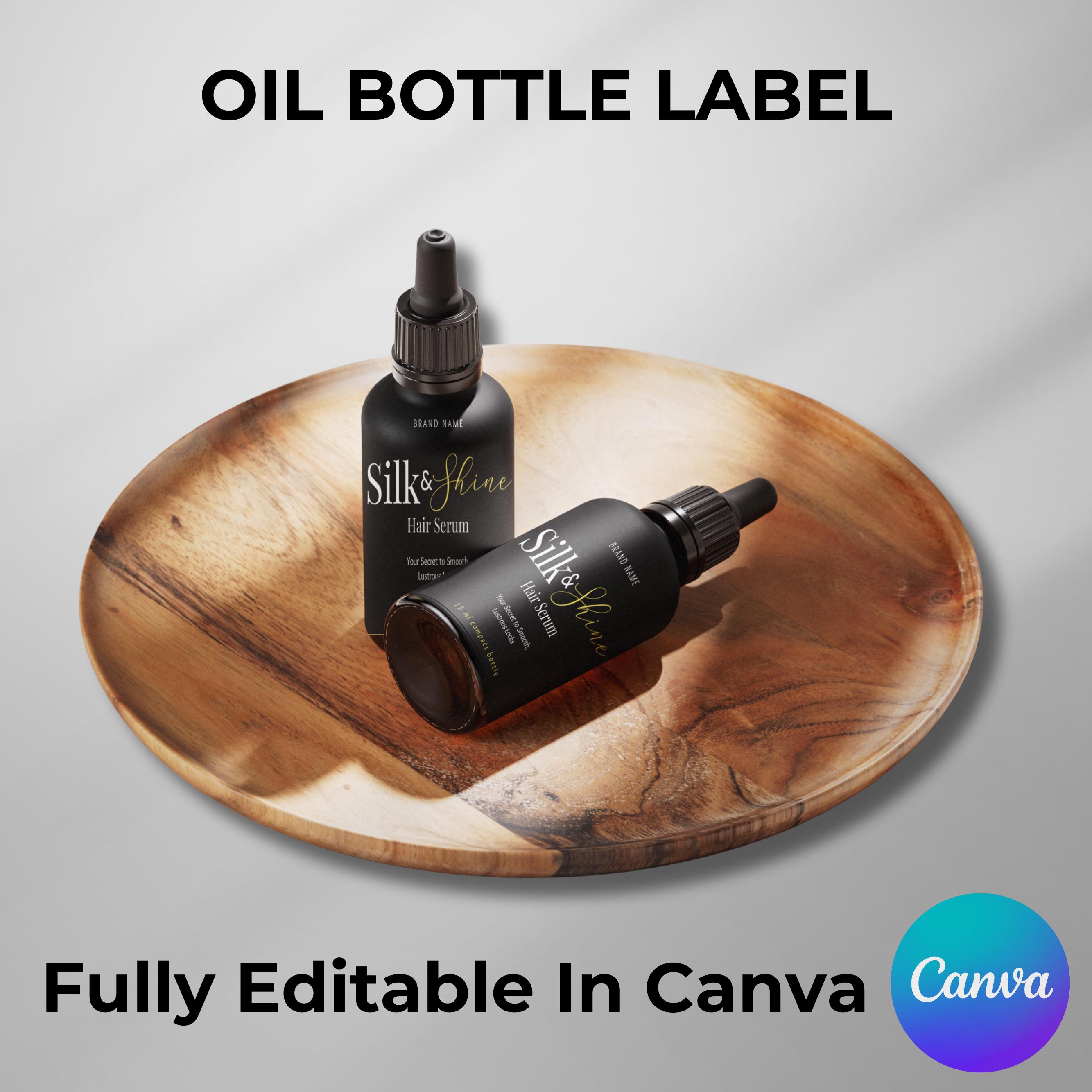 Essential Oil Bottle Label Template, Product Label, Custom Label ...