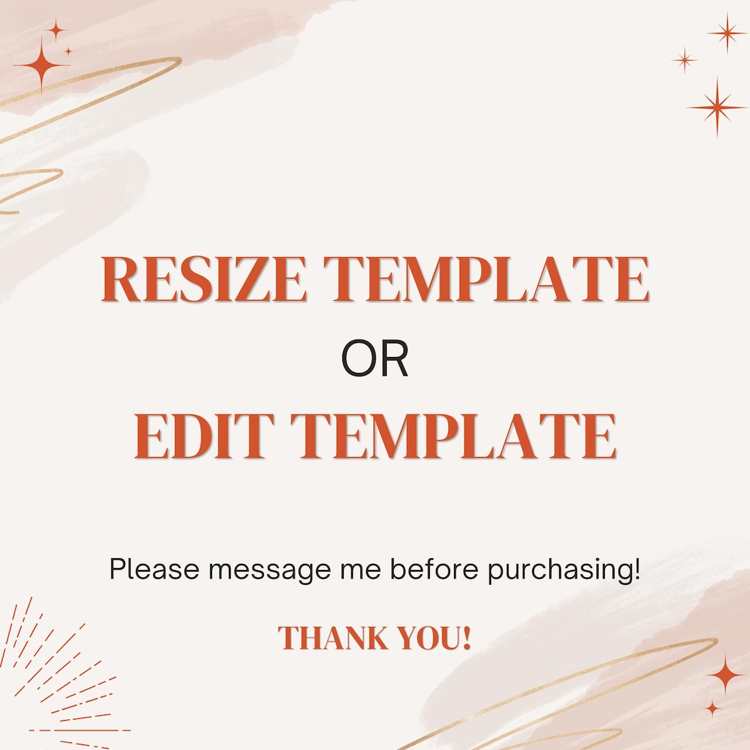 Resize Canva Design Template OR Print Template - Etsy