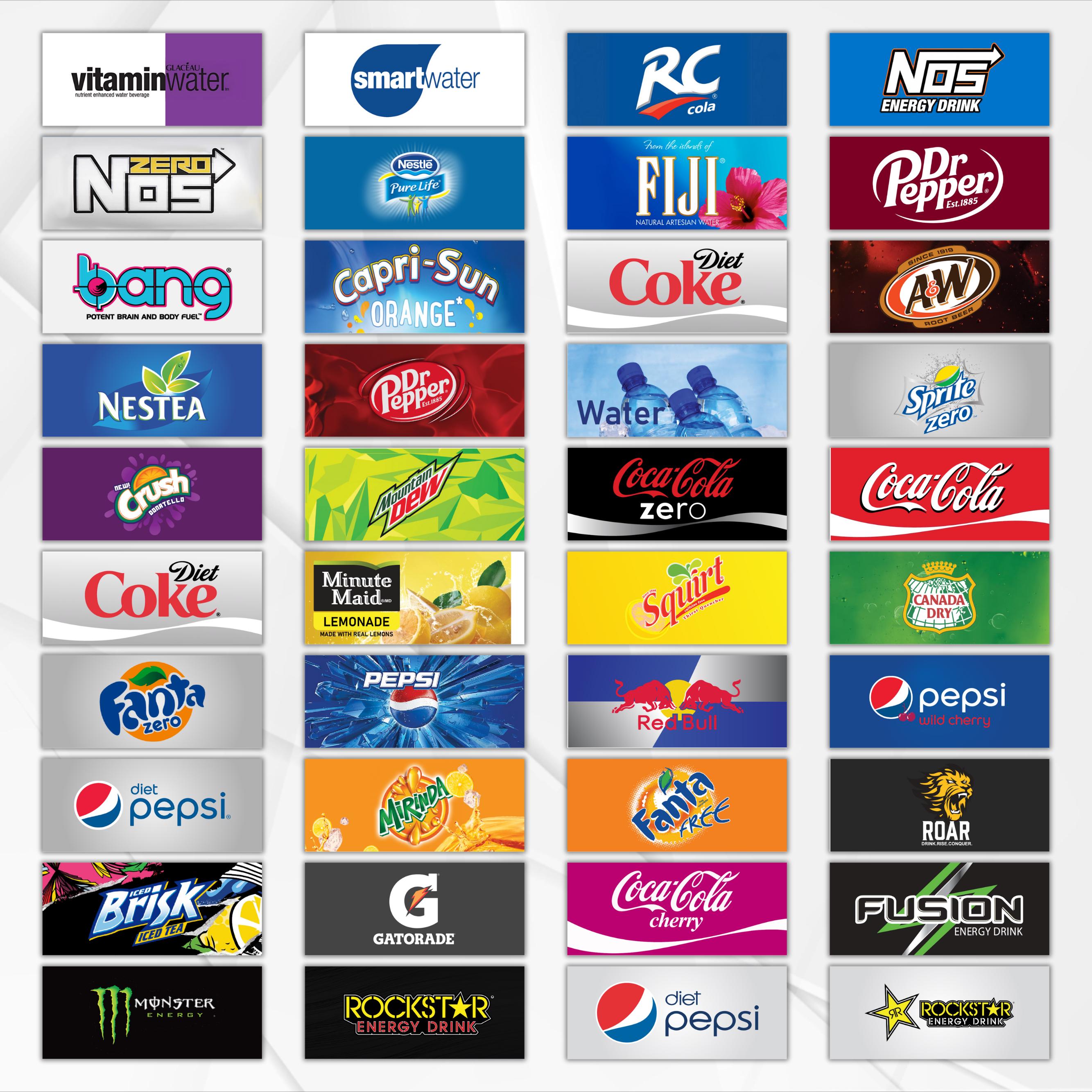 60 Vending Machine Label, High Quality Labels, Sparkling Water and Soda ...