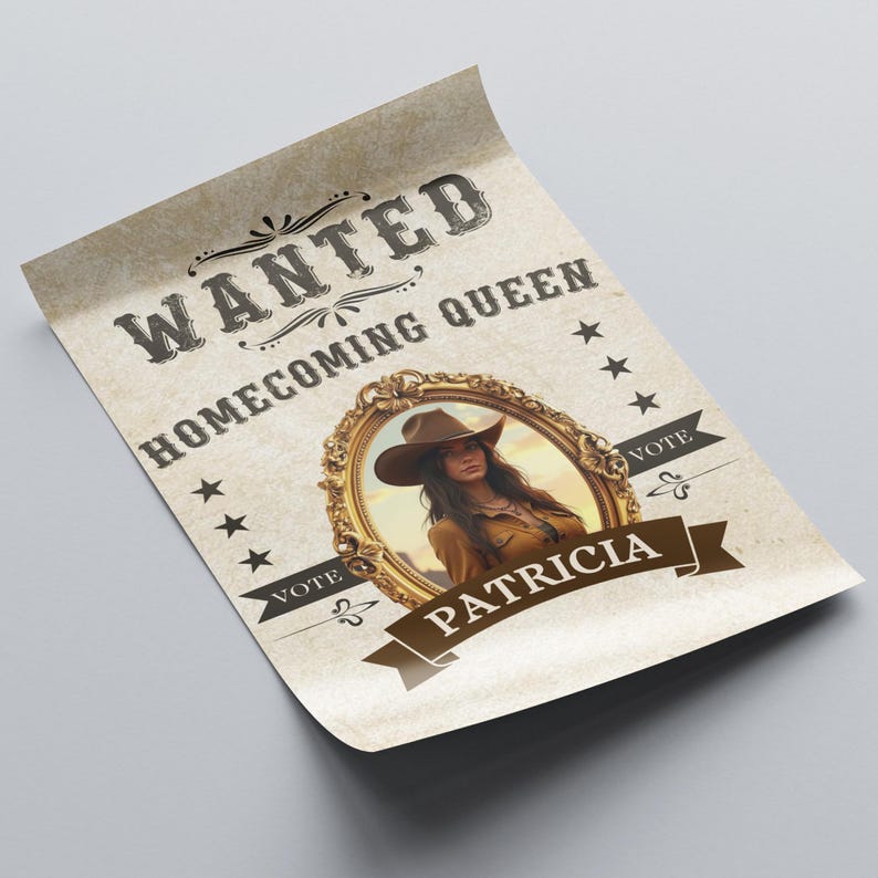 Editable Wanted Poster Homecoming Queen, Homecoming Poster, Homecoming ...