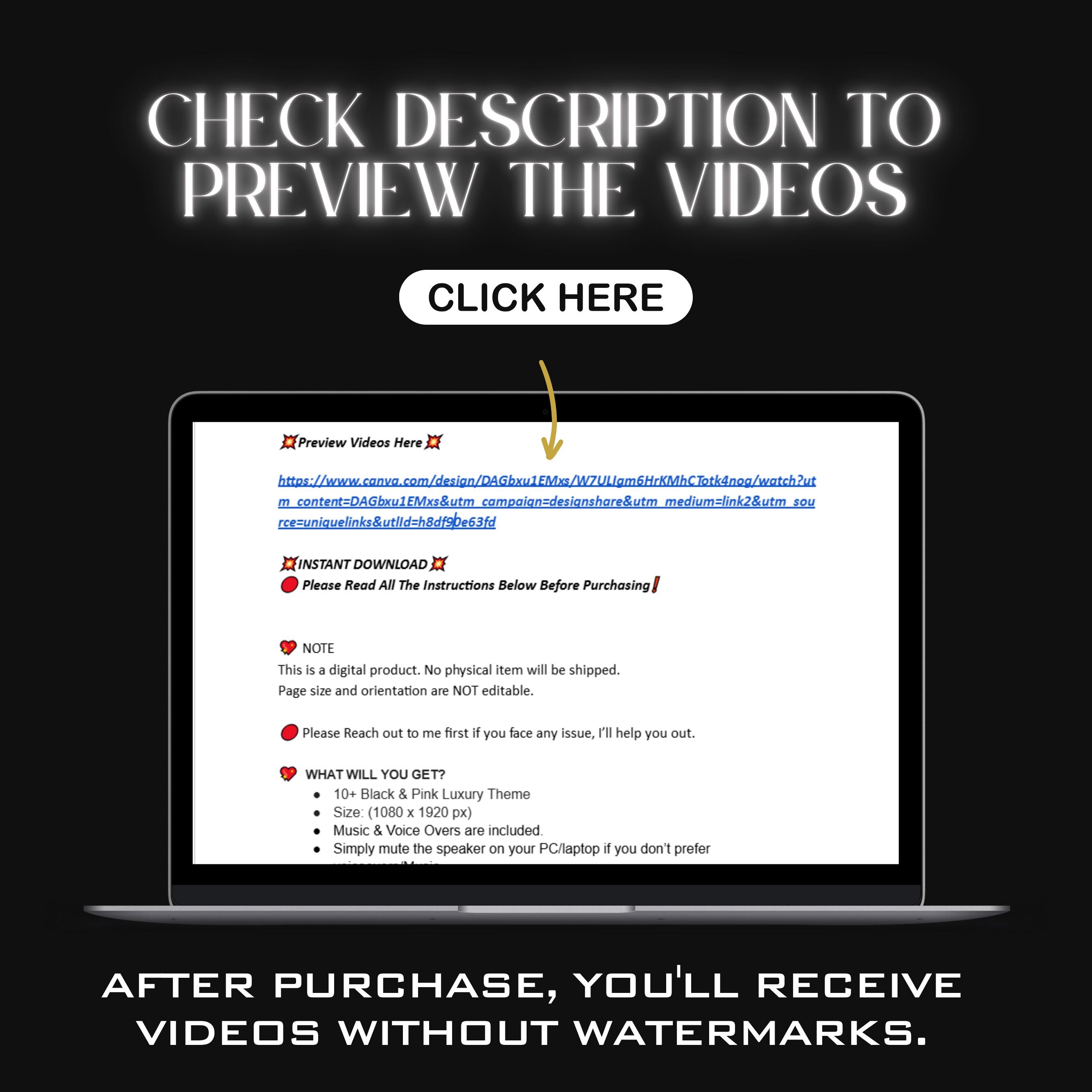 Mirror Booth Animations, Black & Gold Animations, Touch to Start Mirror ...