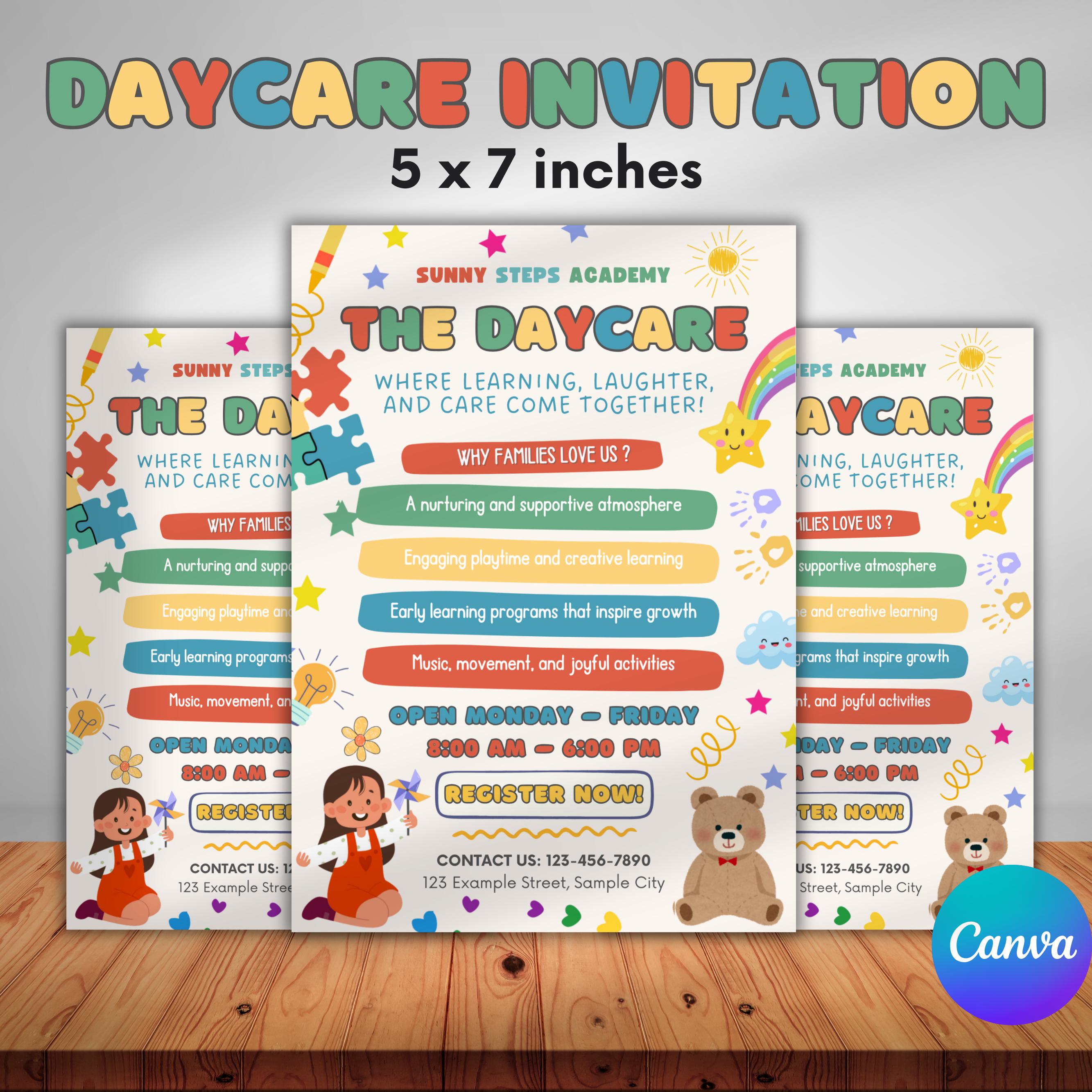 Editable Daycare Flyer Template Bundle, Babysitting Flyer Template ...