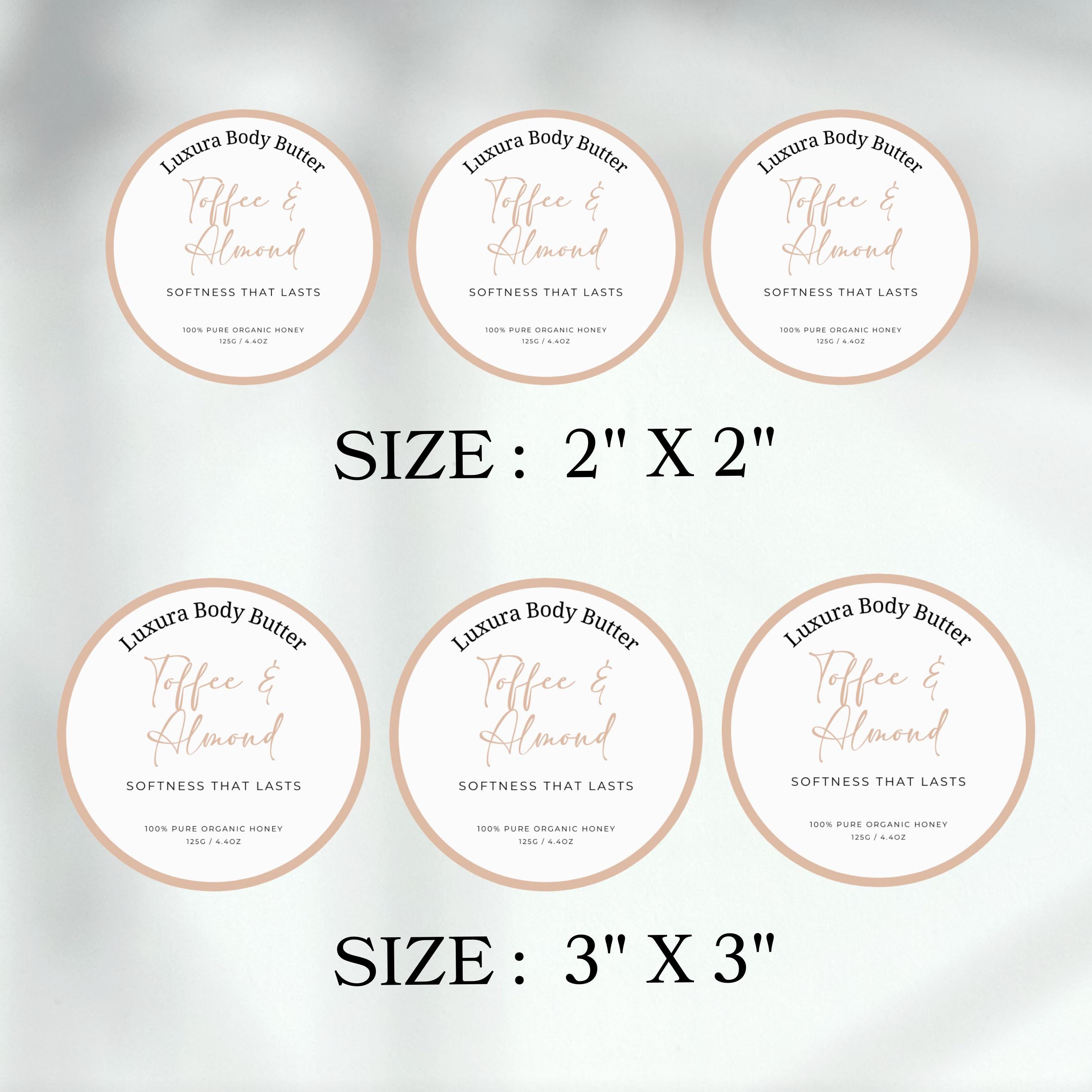 Jar Labels Canva Template, Body Butter Labels, Body Butter Jar Labels ...