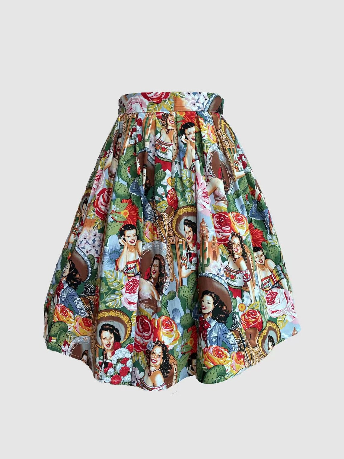 1950s American Vintage A-line Cotton Skirt | TD0008 - Etsy
