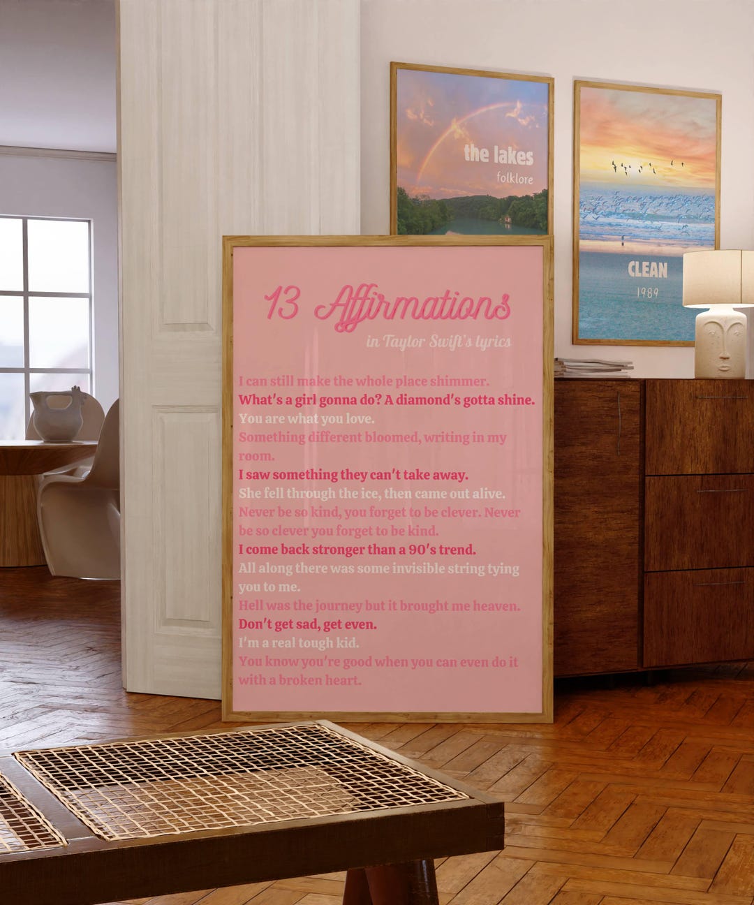 Taylor Swift Affirmations Print, Swiftie Lyric Print, Taylor's Version ...