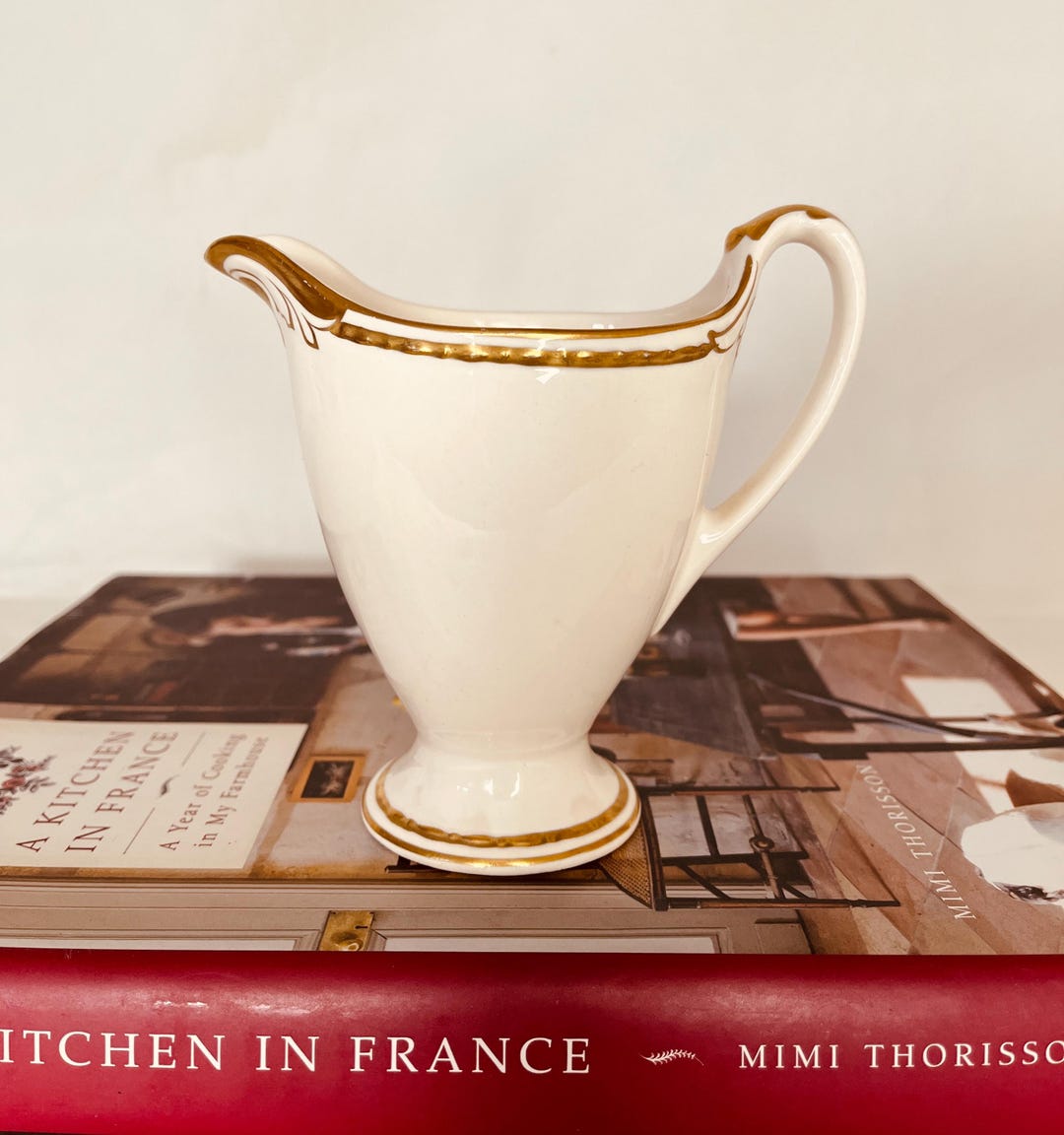 Vintage Ceramic Creamer/small Pitcher Cream W/ Warranted 18K Gold ...
