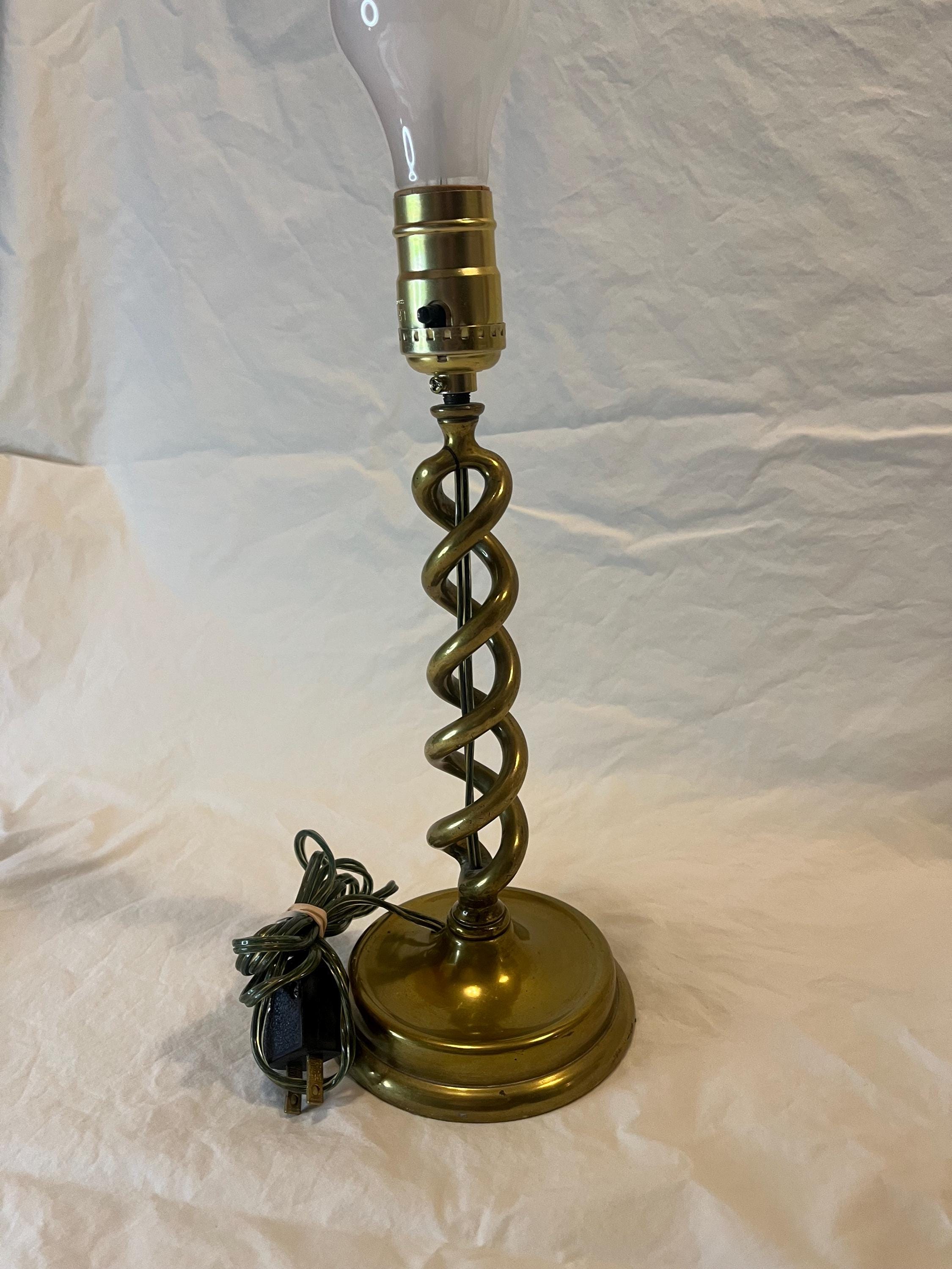 Vintage Double Helix Lamp Base Mid-century and Industrial Lighting ...