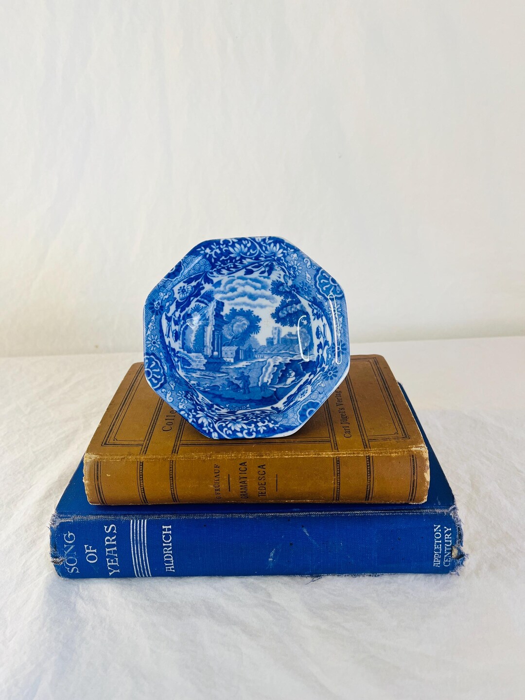 Vintage Small Spode Bowl – Blue & White – 4.75” Wide Marked Copeland ...