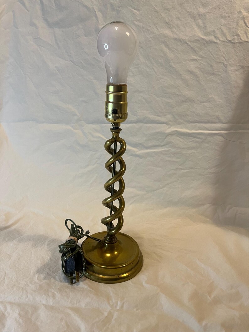 Vintage Double Helix Lamp Base Mid-century and Industrial Lighting ...