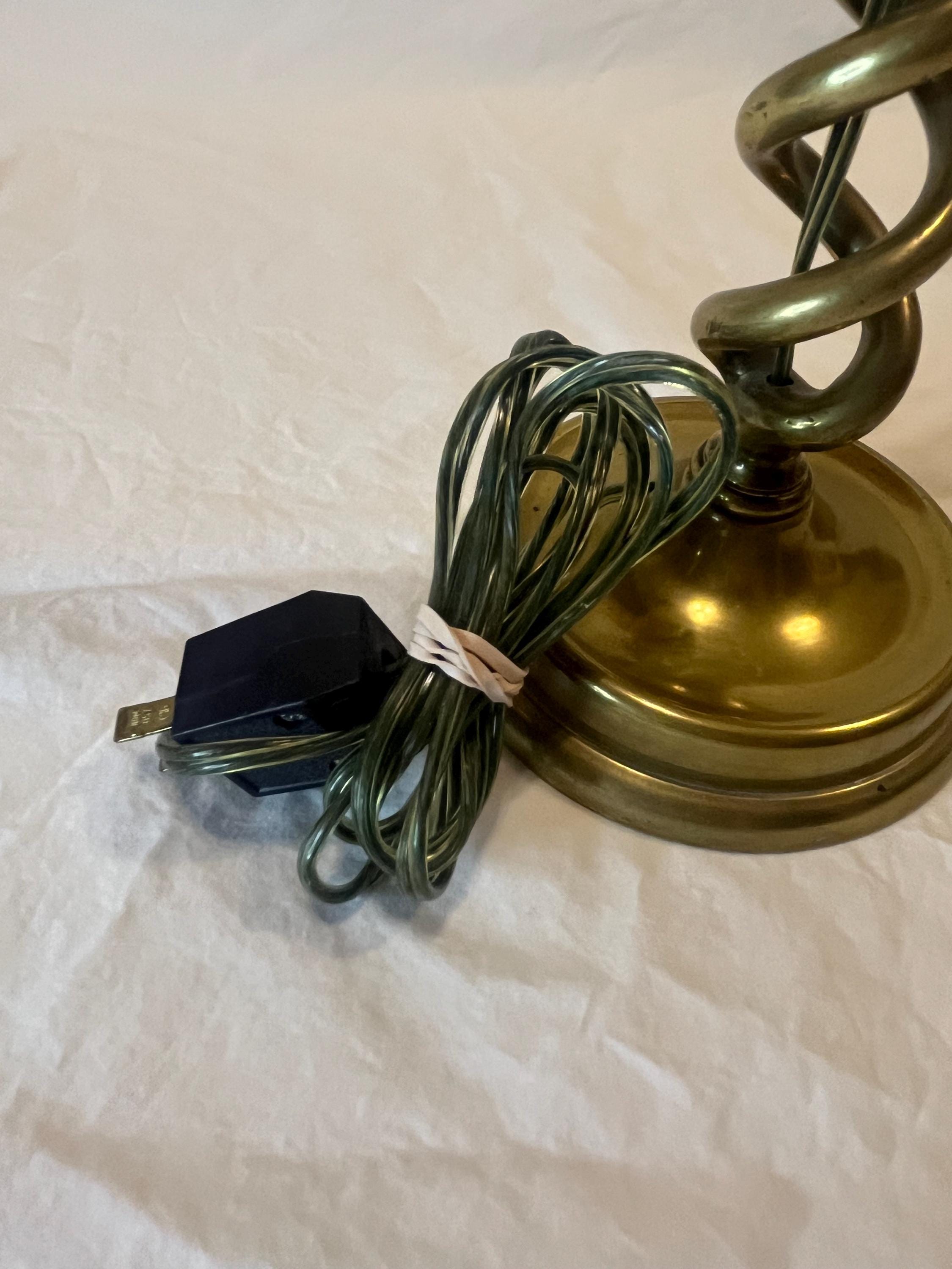 Vintage Double Helix Lamp Base Mid-century and Industrial Lighting ...