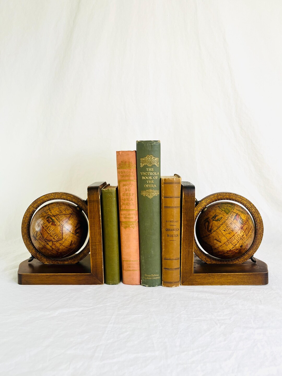 Vintage Globe Bookends – Old World Style Made in Italy - Etsy
