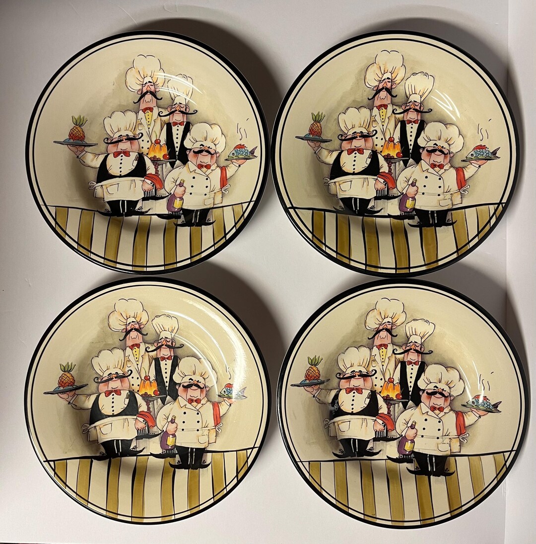 HD Designs Le Chef 8”plate Set of 4 - Etsy