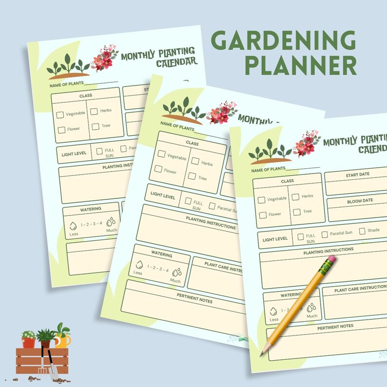 Digital Gardening Planner Garden Planner PDF, Printable Garden Planner ...
