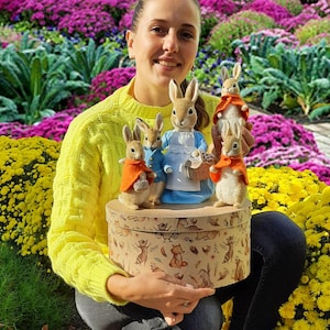 Handmade Needle Felted Peter Rabbit Family - Customizable Wool ...