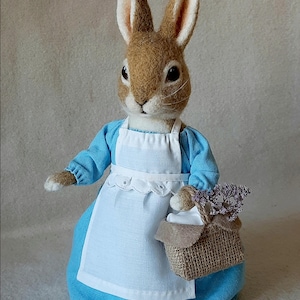Peter Rabbit's Mother Wool Sculpture-handmade Artwork - Etsy