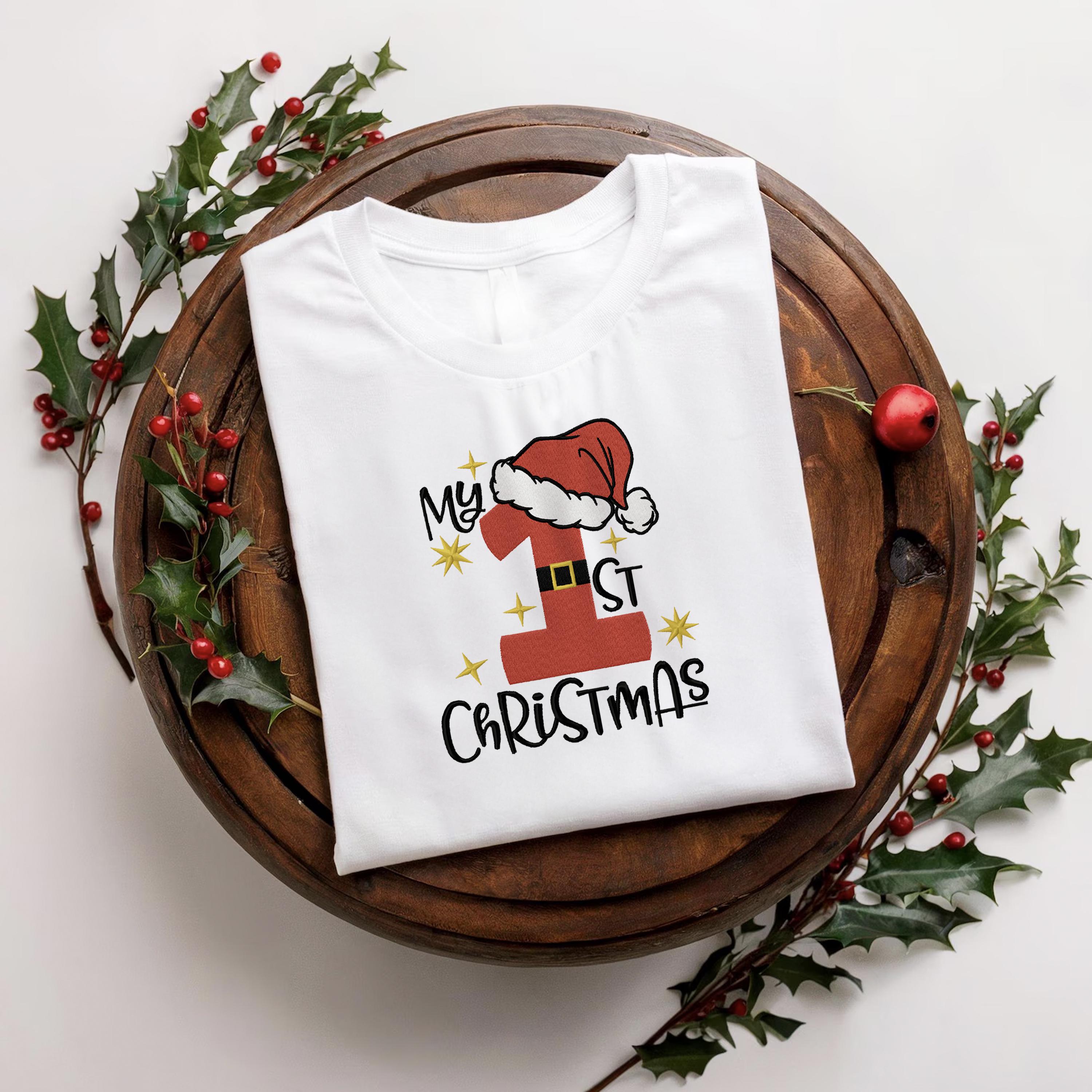 Baby's 1st Christmas Embroidery Design, 4 Sizes (instant Download) - Etsy