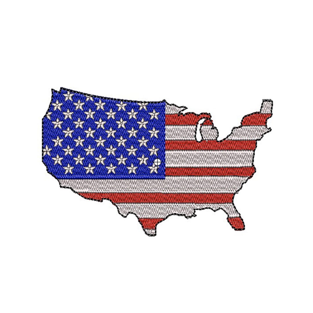 USA Map Embroidery 4 Sizes, Instant Download - Etsy