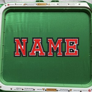 Varsity Font Embroidery Design: Collegiate Block Letters & Numbers ...