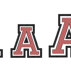 Varsity Font Embroidery Design: Collegiate Block Letters & Numbers ...