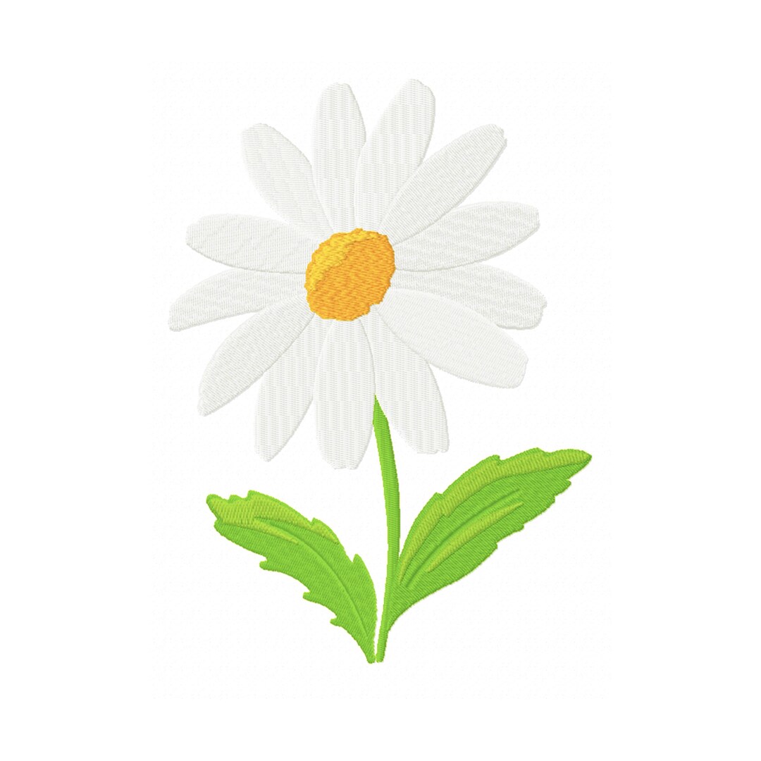 Daisies Embroidery Design: Spring Flowers, 7 Sizes (instant Download ...