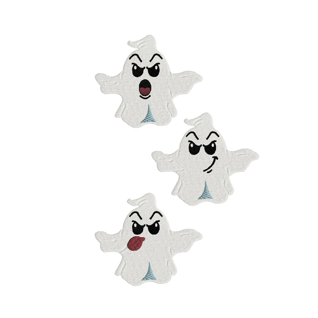 Ghost Embroidery Designs: Halloween Applique Set (instant Download) - Etsy