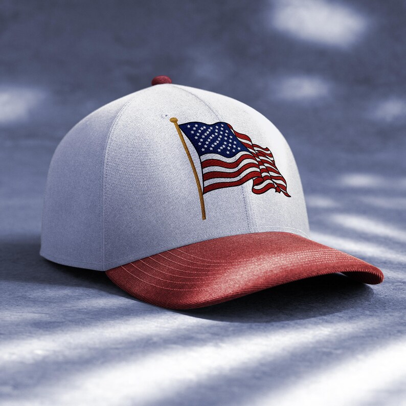 USA Waving Flag Embroidery – Independence Day Embroidery – 6 Sizes ...