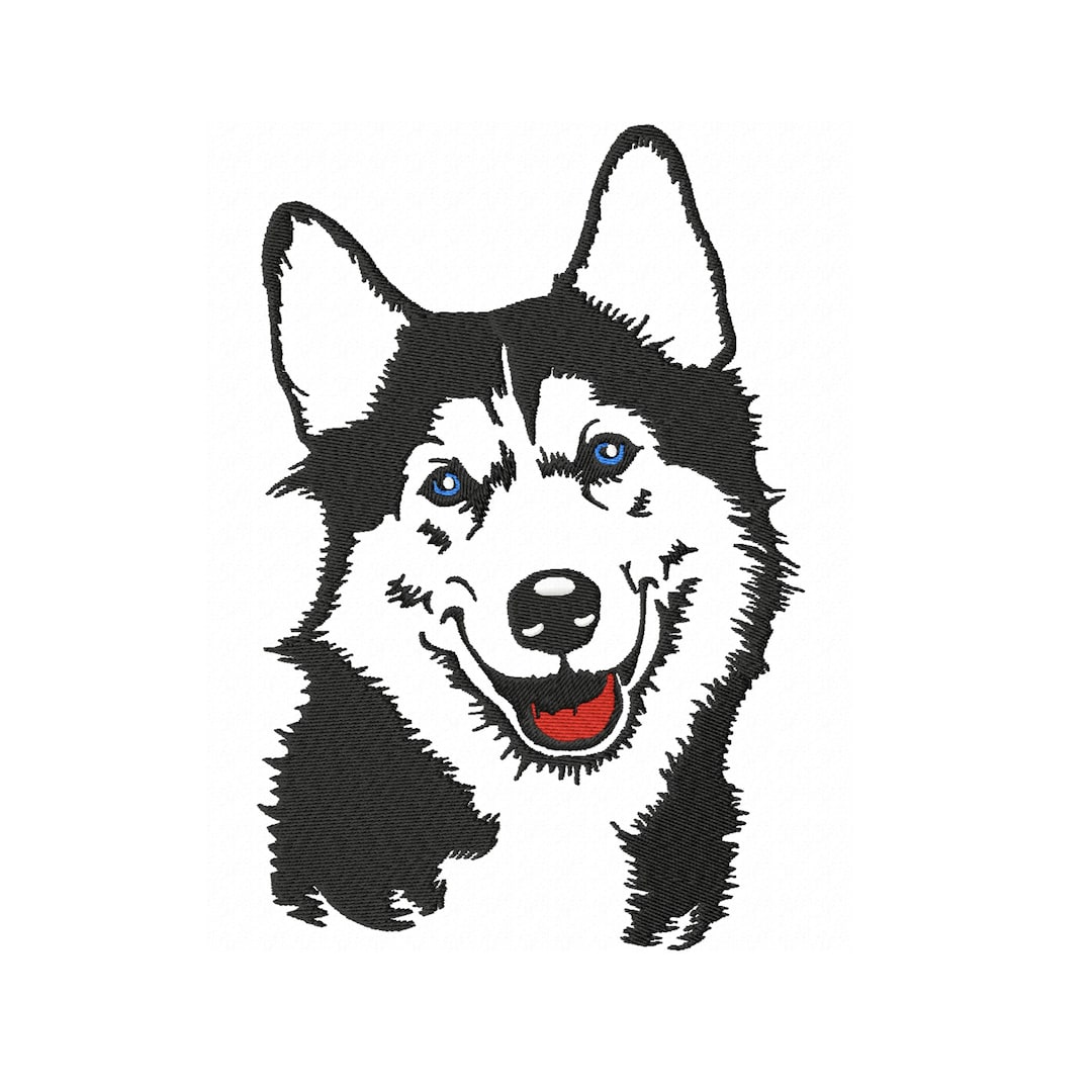 Siberian Husky Machine Embroidery Design – 6 Sizes, Instant Download - Etsy