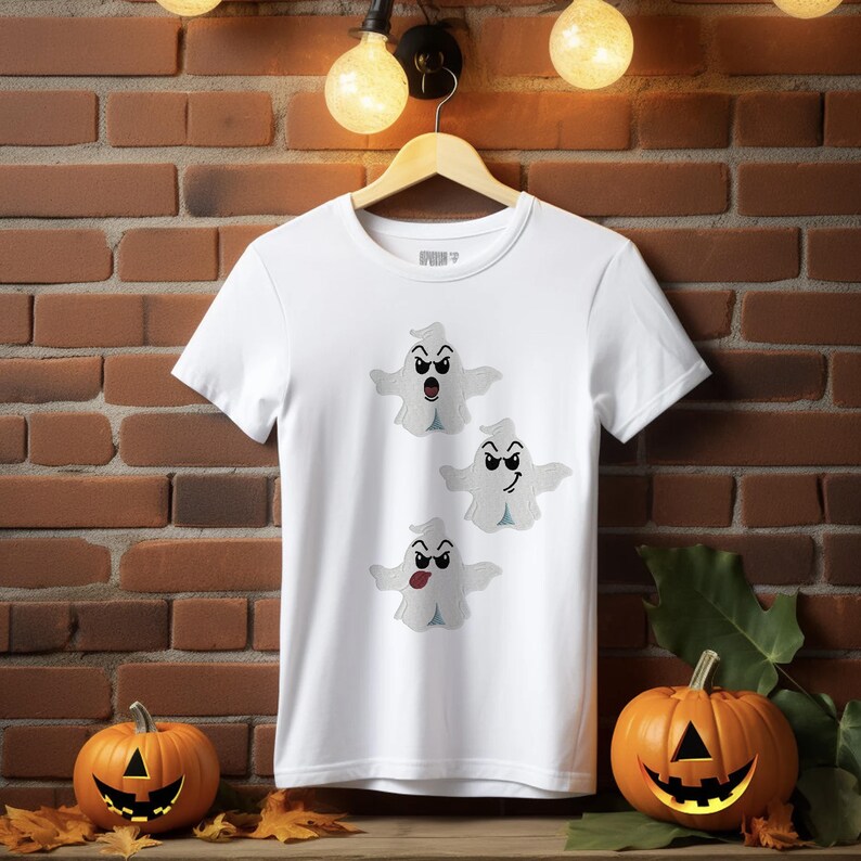 Ghost Embroidery Designs: Halloween Applique Set (instant Download) - Etsy
