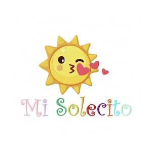 Cute Sun and Hearts Machine Embroidery Design, – 4 Sizes, Instant ...